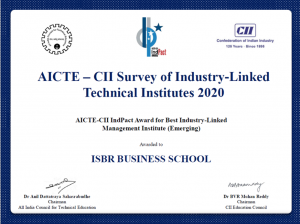 ISBR Business School wins the AICTE-CII Award for Best Industry-Linked ...