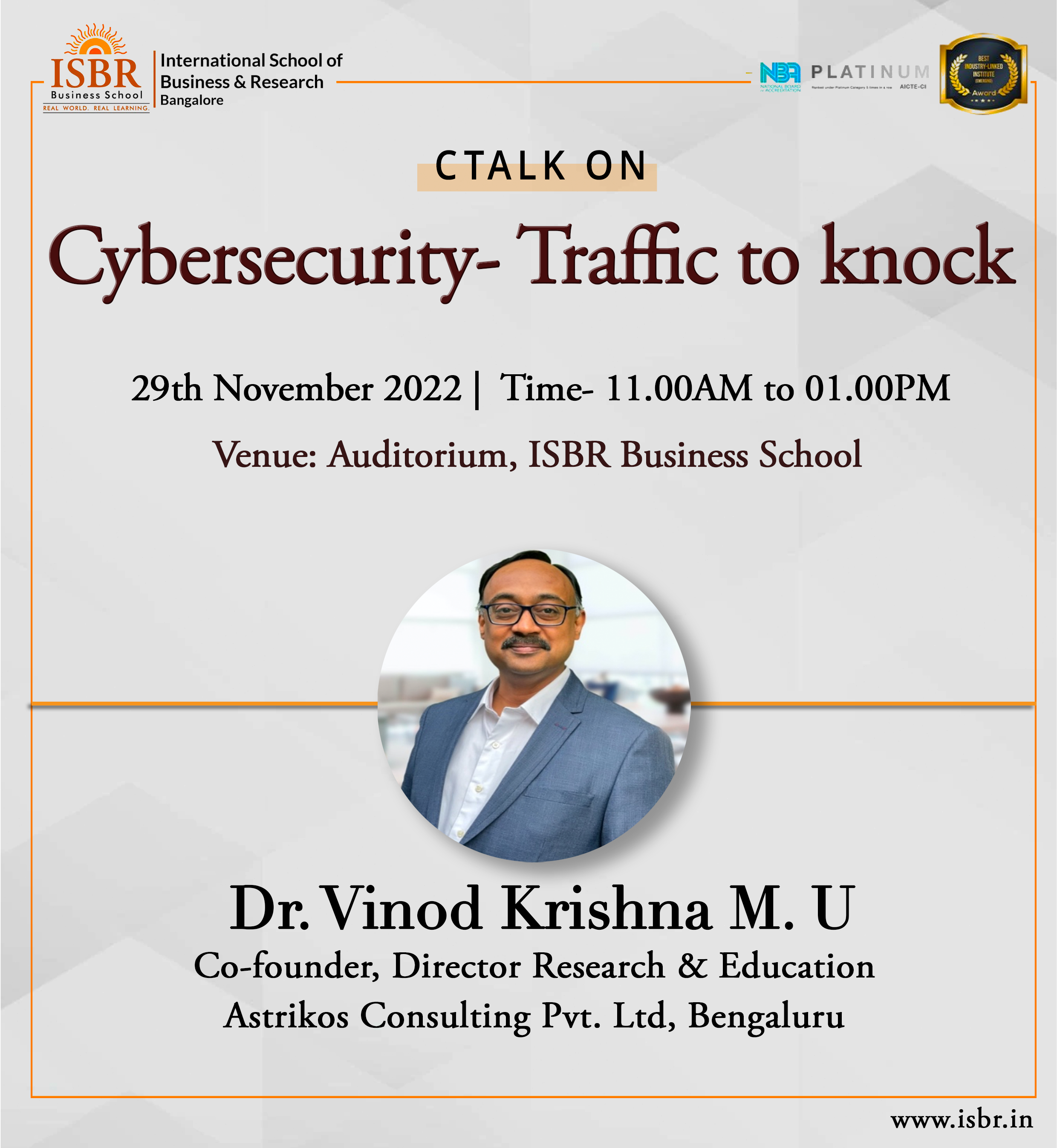 C-Talk: Cyber security- Traffic to knock - ISBR Blog