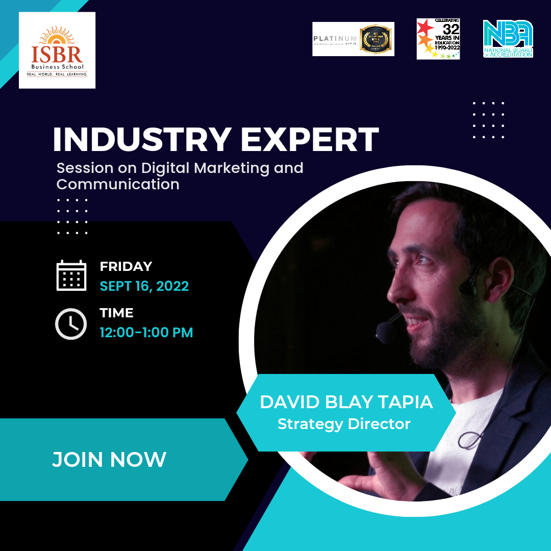 Industry expert session on "Digital Marketing and Communication" - ISBR ...